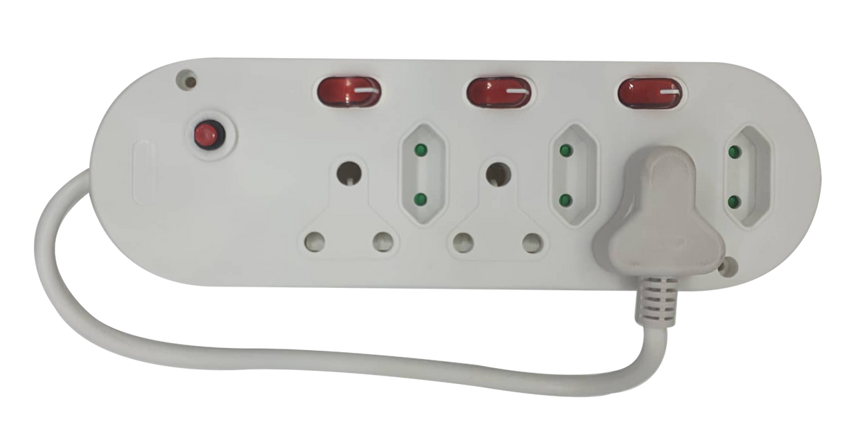 ELECTROSENSE 6 WAY MULTIPLUG 3x16A + 3x5A 2 PIN SOCKETS — Nictus Namibia