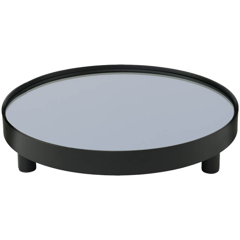 BLACK MIRROR TRAY 25CM DIA — Nictus Namibia