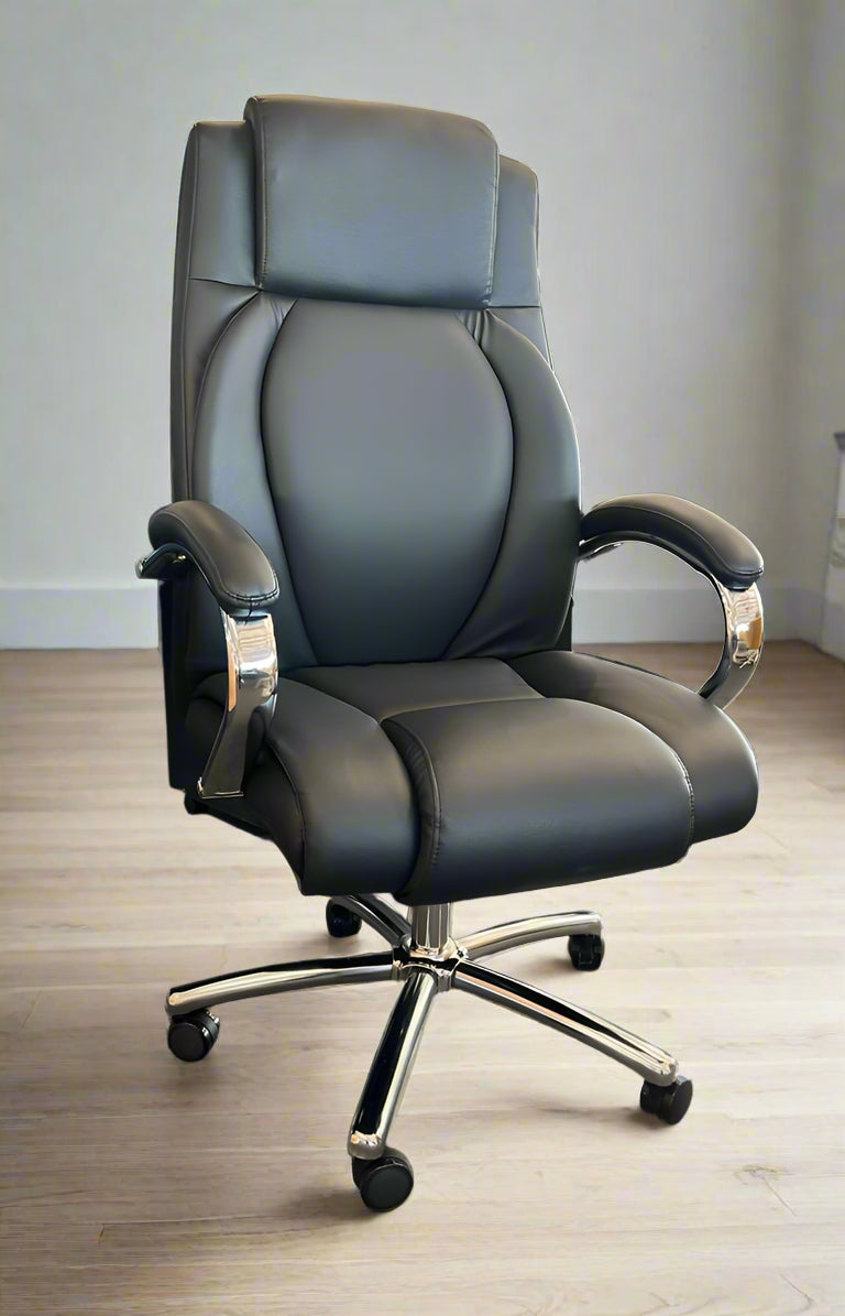 STL-CP-01 HIGH BACK REV CHAIR (PU BLACK) — Nictus Namibia